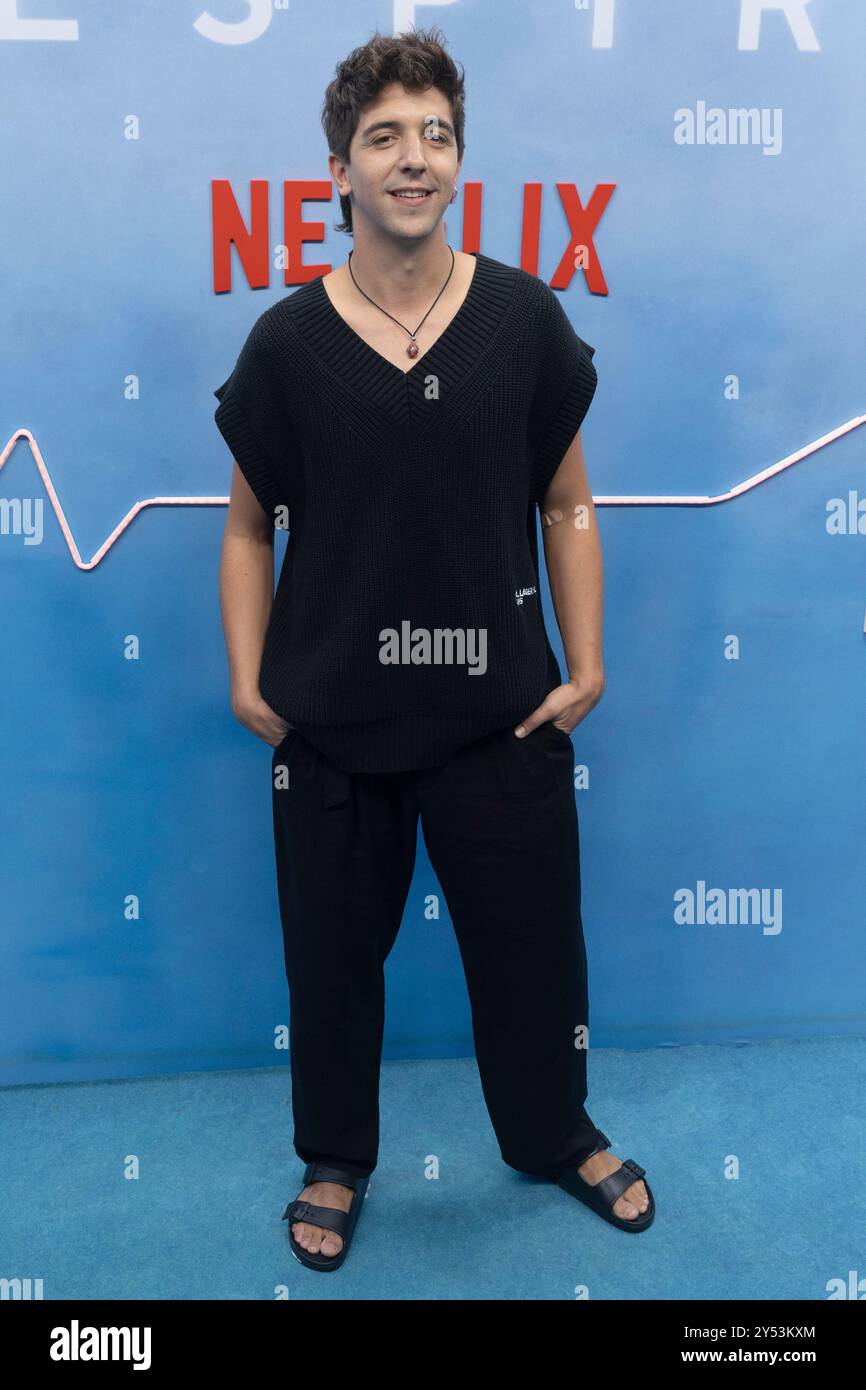 Víctor Sainz attended 'Respira' Photocall at Cine Callao on August 30, 2024 in Madrid, Spain ...