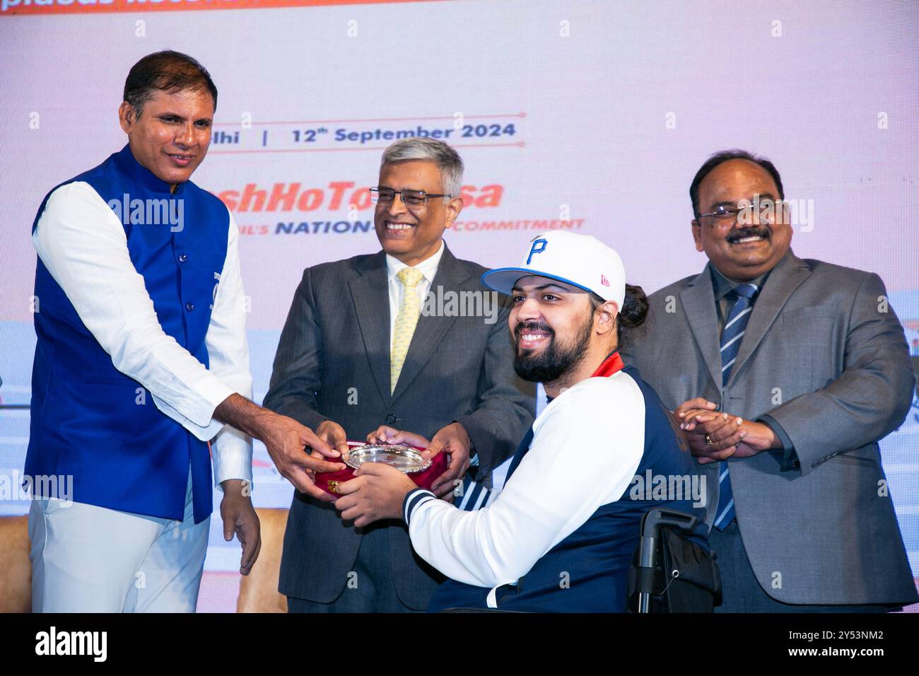 NEW DELHI, INDIA - SEPTEMBER 12: Devendra Jhajharia, President of ...