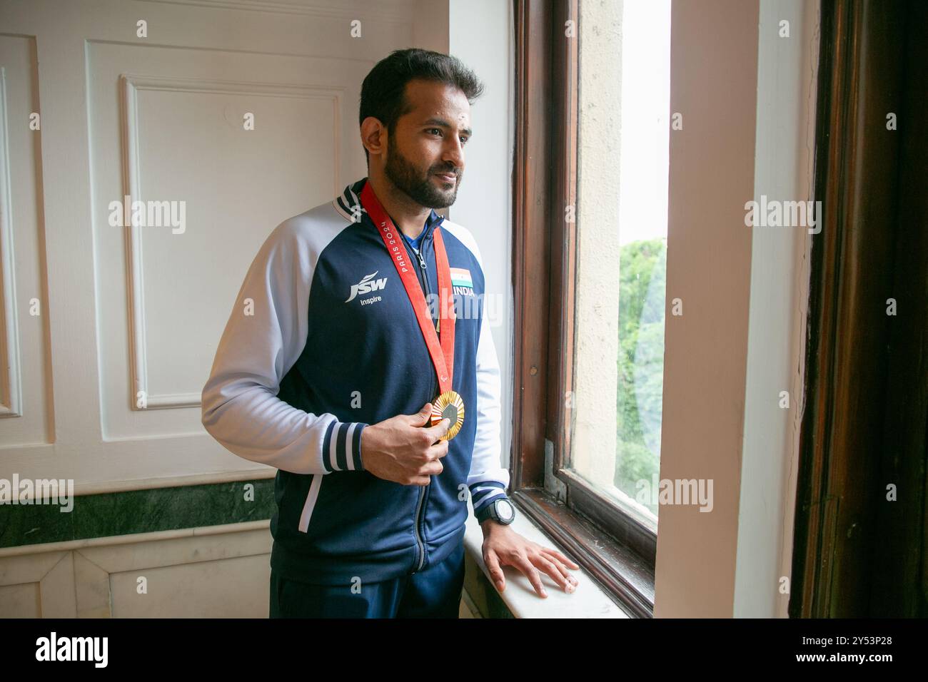 NEW DELHI, INDIA - SEPTEMBER 12: Nitesh Kumar (gold medal in the Men's ...