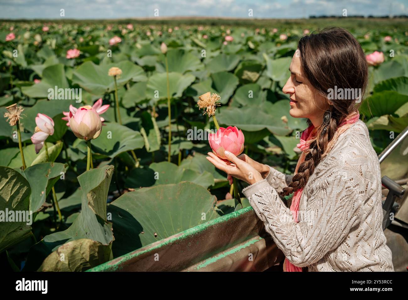 Female flower picker in hi-res stock photography and images - Alamy
