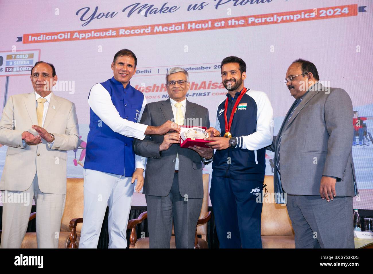 NEW DELHI, INDIA - SEPTEMBER 12: Devendra Jhajharia, President of ...