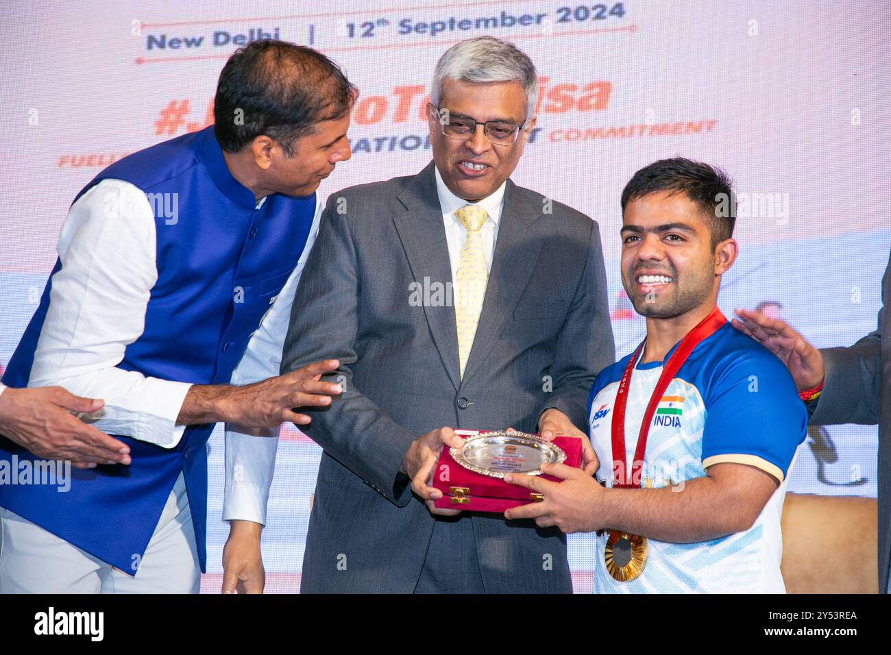 NEW DELHI, INDIA - SEPTEMBER 12: Devendra Jhajharia, President of ...