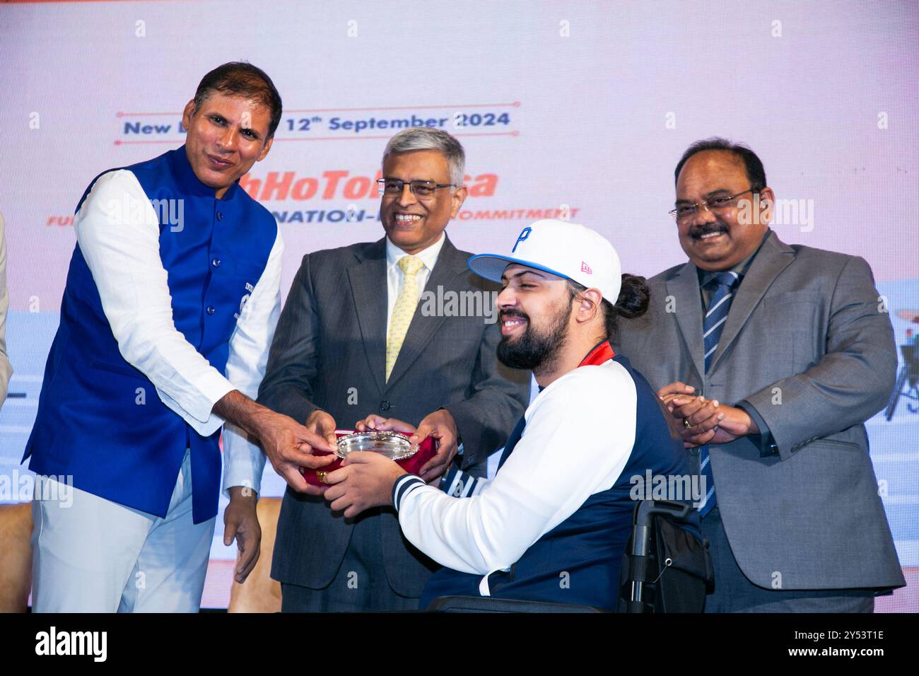 NEW DELHI, INDIA - SEPTEMBER 12: Devendra Jhajharia, President of ...