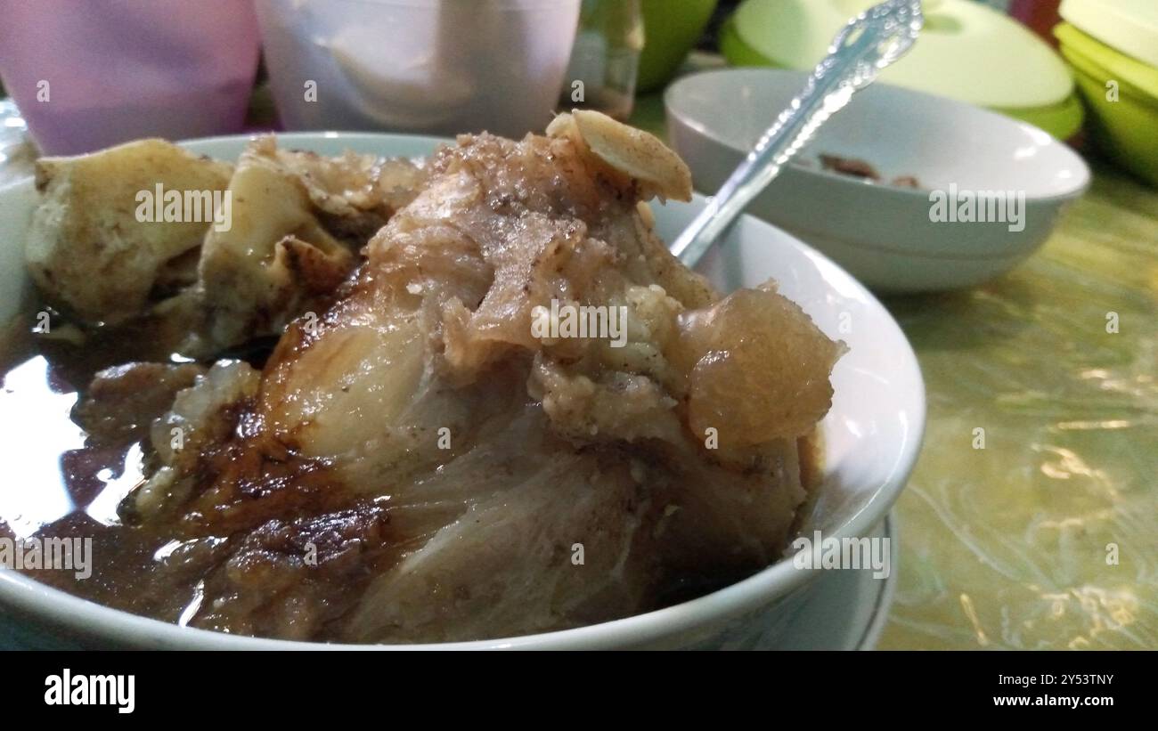 Konro soup, a traditional food of the Bugis Makassar tribe in Indonesia ...