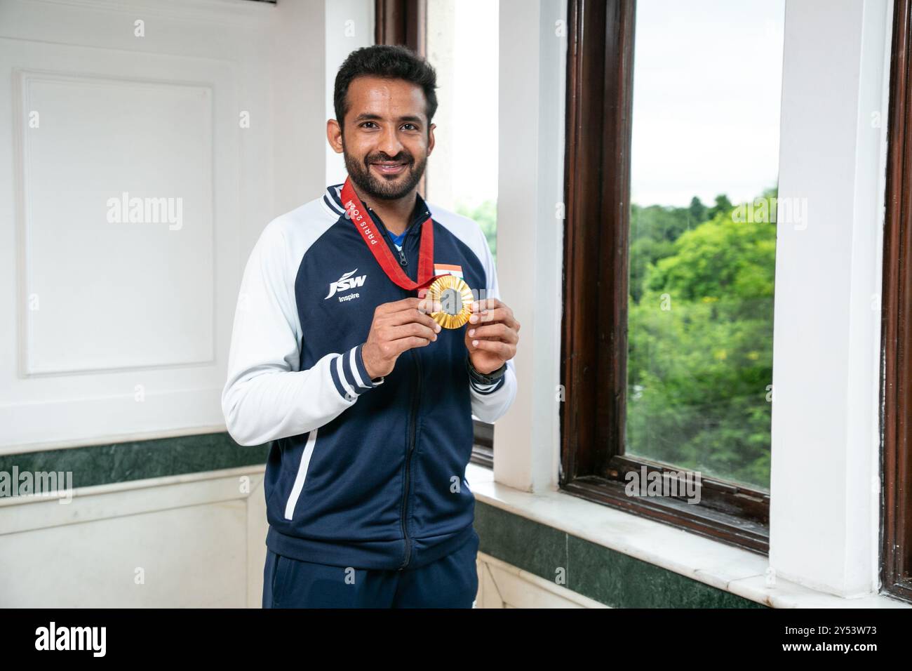 NEW DELHI, INDIA - SEPTEMBER 12: Nitesh Kumar (gold medal in the Men's ...