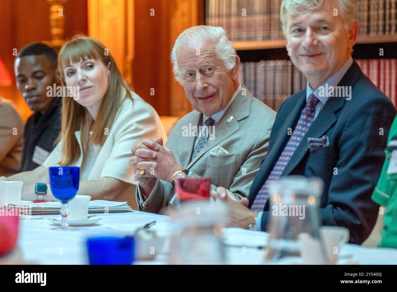 King Charles III, alongside Deputy Prime Minister Angela Rayner, joins ...