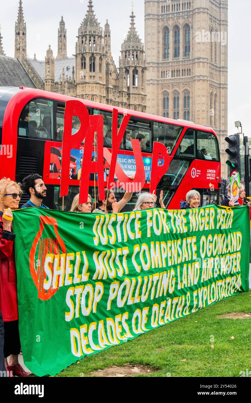 London, UK. 20 Sep 2024. Phase Out, Pay Up, Justice Now! A protest by ...