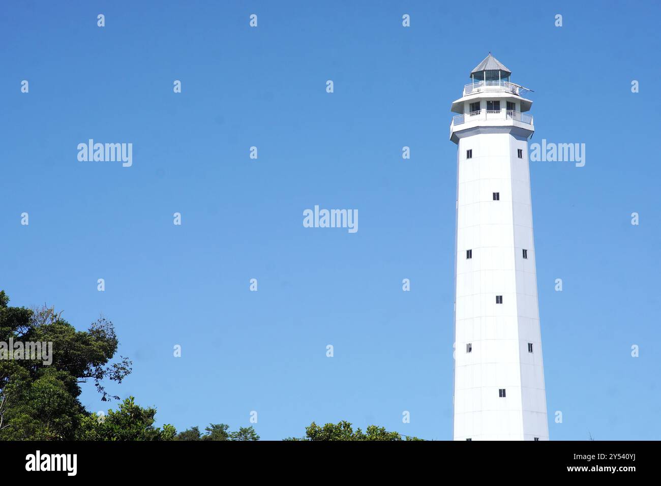 The white tower of the Tanjung Batu Tarakan lighthouse - Indonesia ...