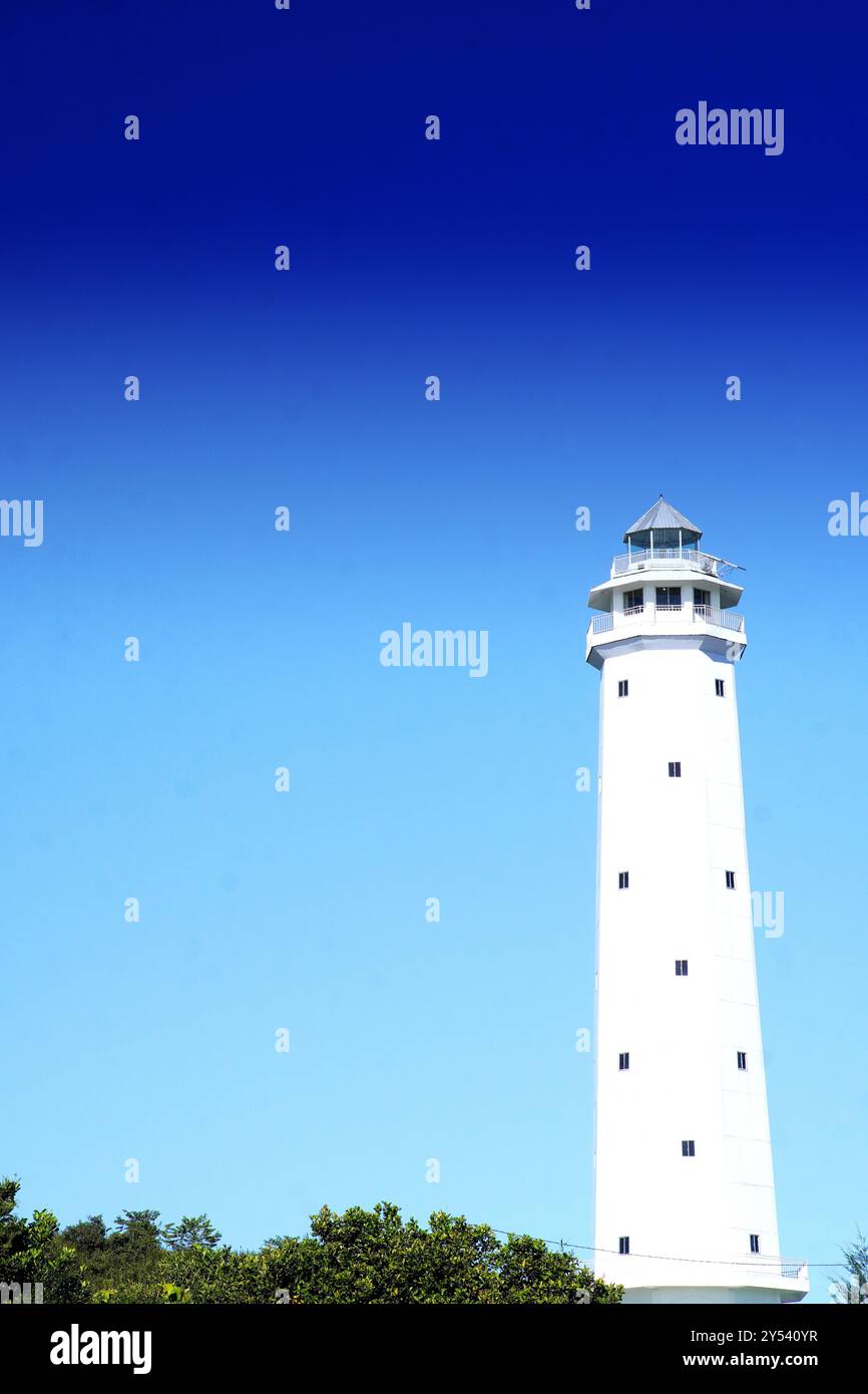 The white tower of the Tanjung Batu Tarakan lighthouse - Indonesia ...