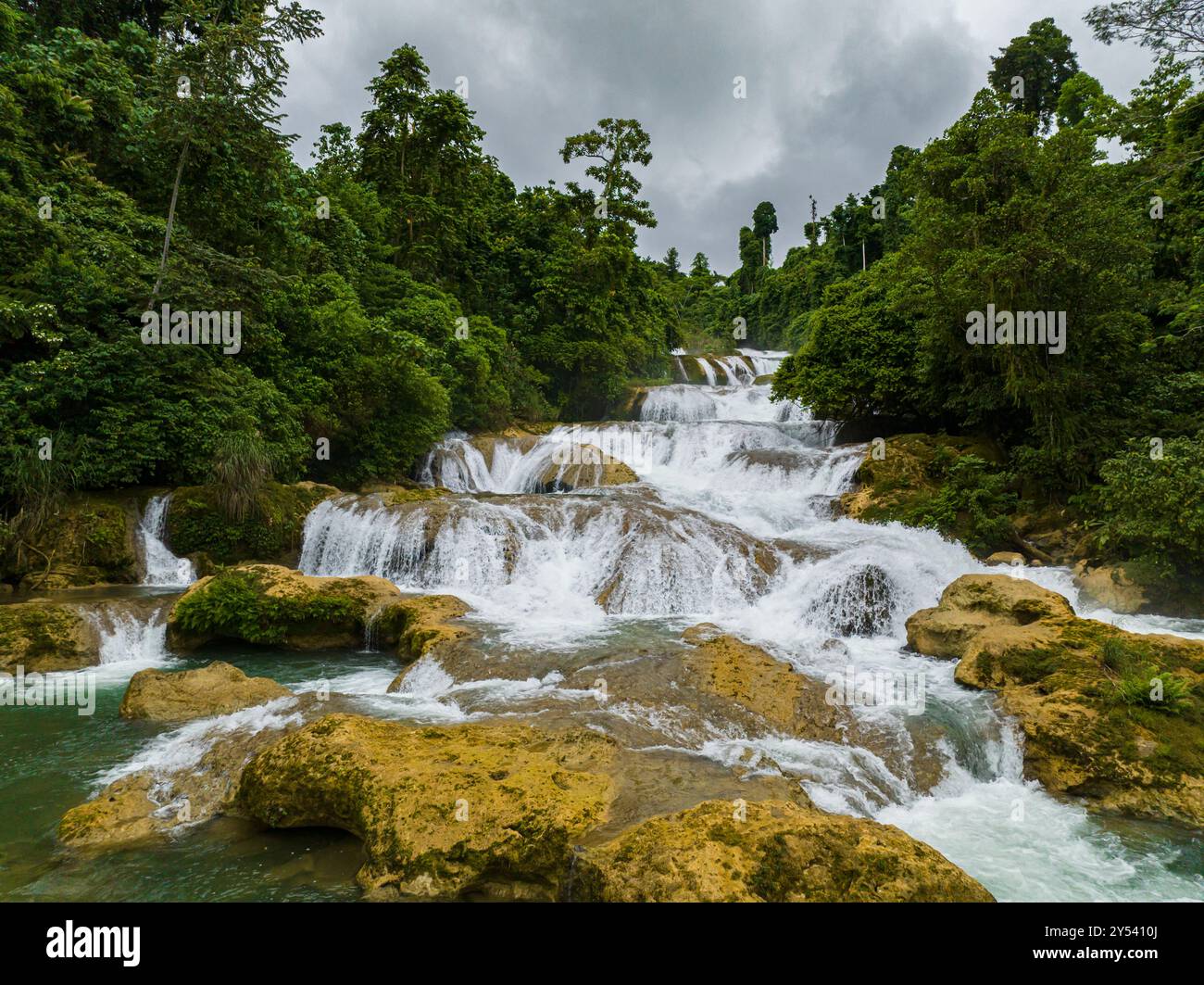 Aerial view of Aliwagwag Falls. Cateel, Davao Oriental. Philippines ...