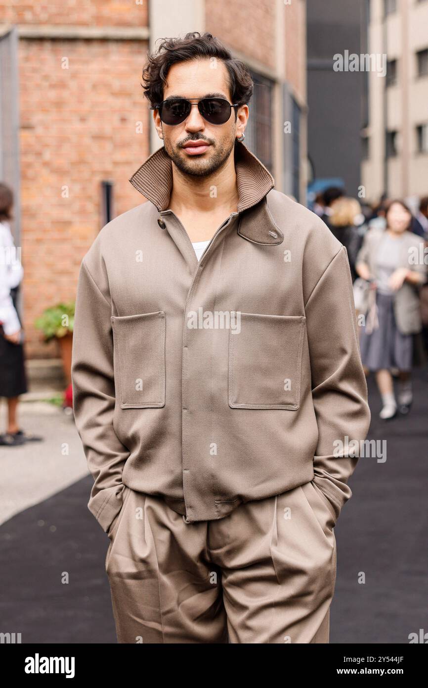 Milan, Oman. 20th Sep, 2024. Mahmood arrives to Tod's fashion show ...