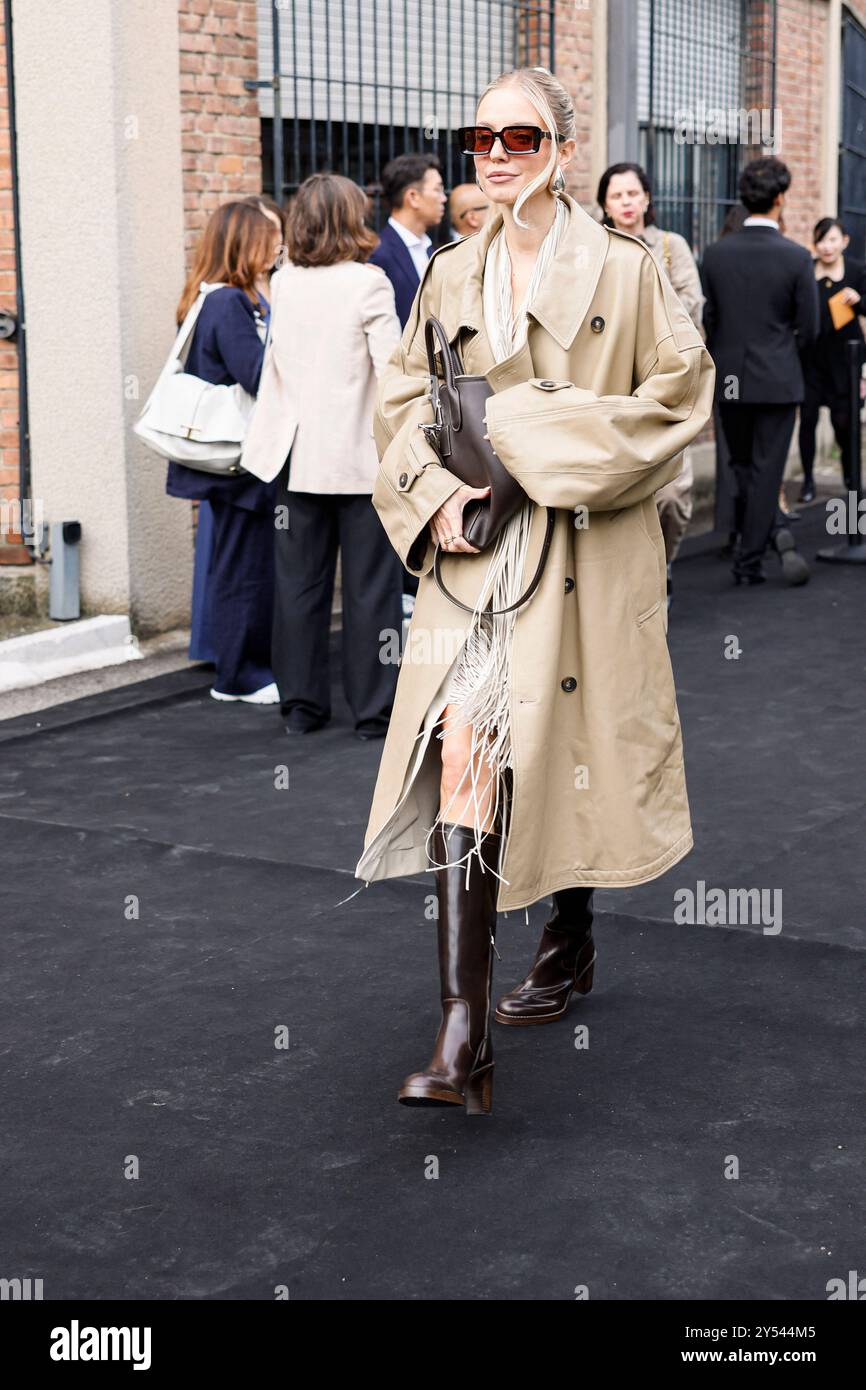 Milan, Oman. 20th Sep, 2024. Leonie Hanne arrives to Tod's fashion show ...