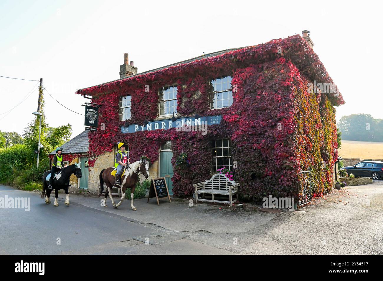 Pymore, Bridport, Dorset, UK. 20th September 2024. UK Weather. Horse ...