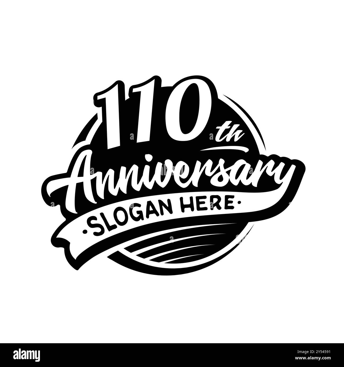 110 years anniversary design template. Vector and illustration. 110th ...