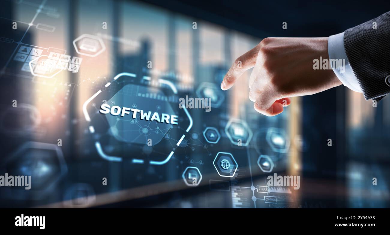 Software development. Internet network technology concept Stock Photo ...