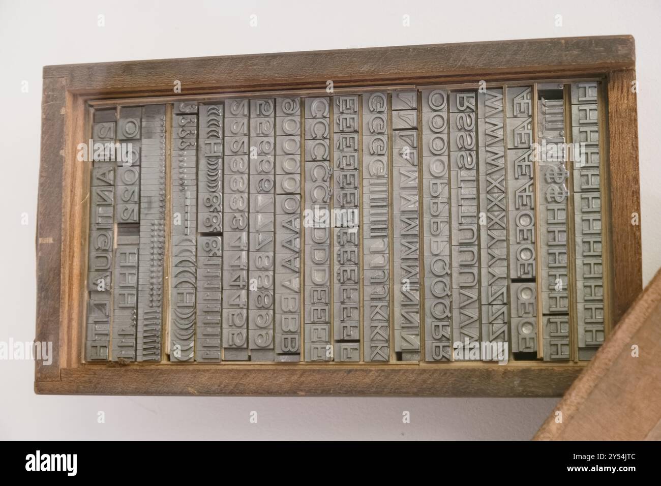 lead printing fonts for printing in a 20th century printing house Stock ...