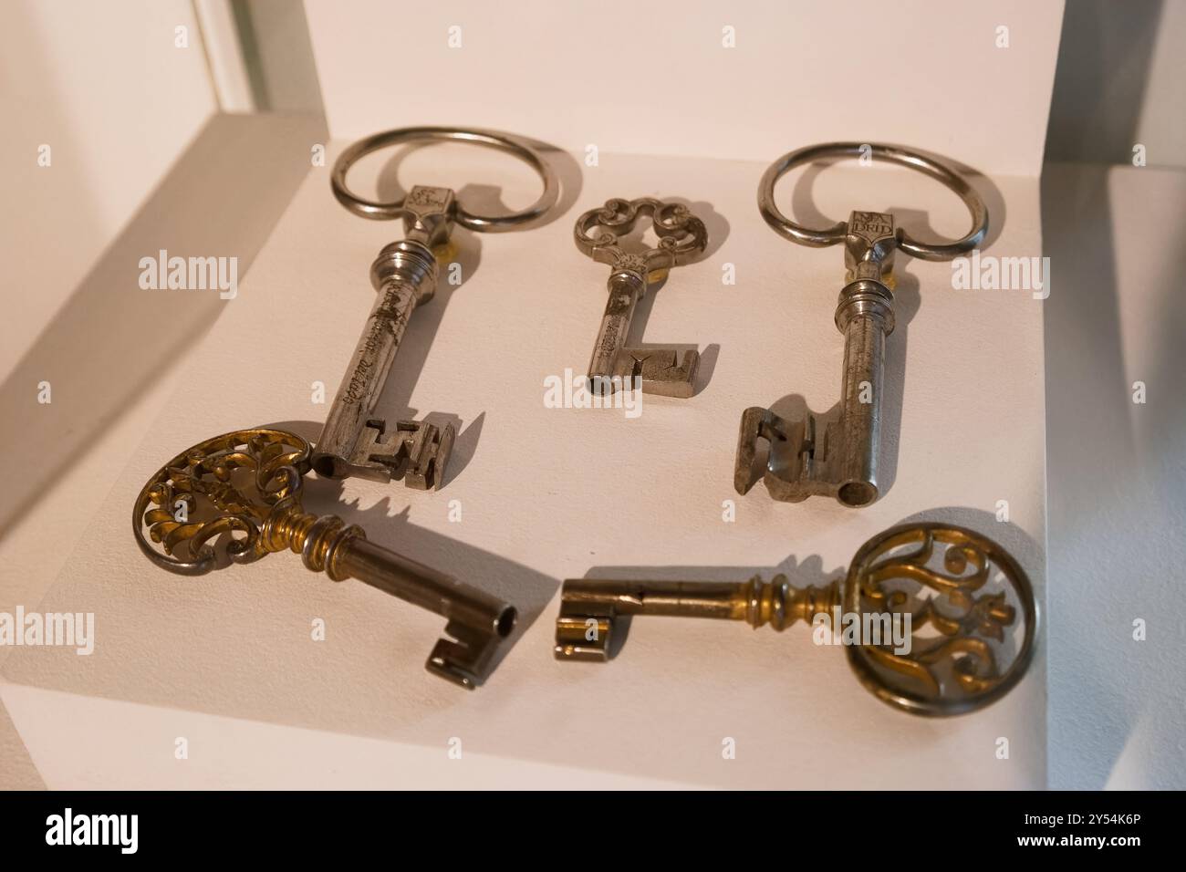 antique metal keys for doors and gates in medieval buildings Stock ...