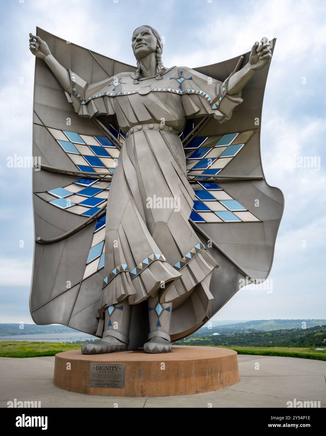 Dignity of Earth and Sky statue, Chamberlain, South Dakota Stock Photo ...