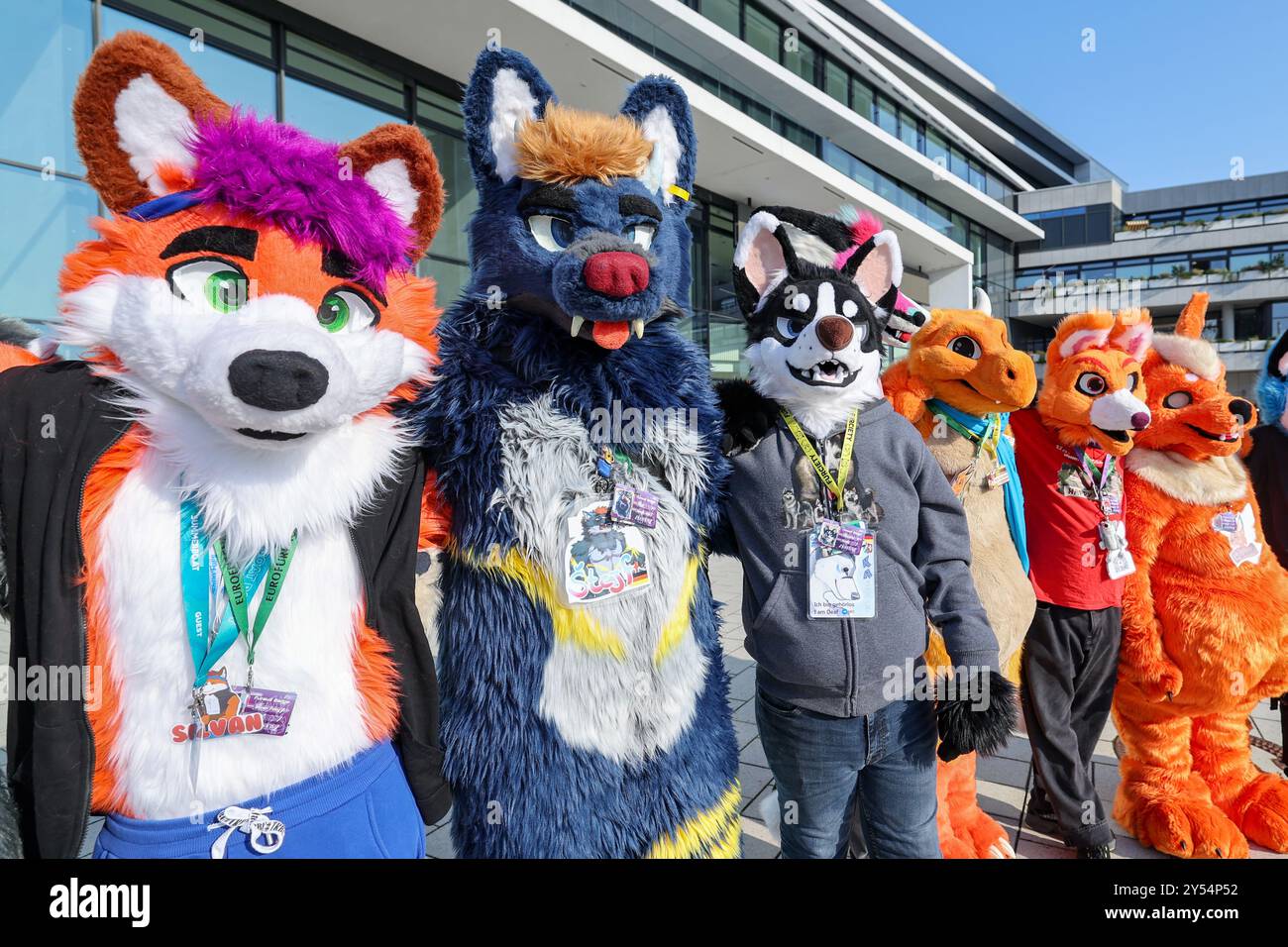 20 September 2024, Hamburg: Attendees of the Eurofurence Convention in ...