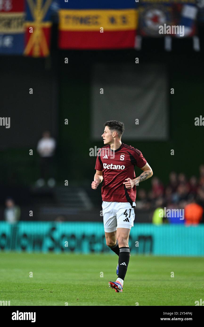 PRAGUE, CZECH REPUBLIC - SEPTEMBER 18: Martin Vitik of AC Sparta Praha ...