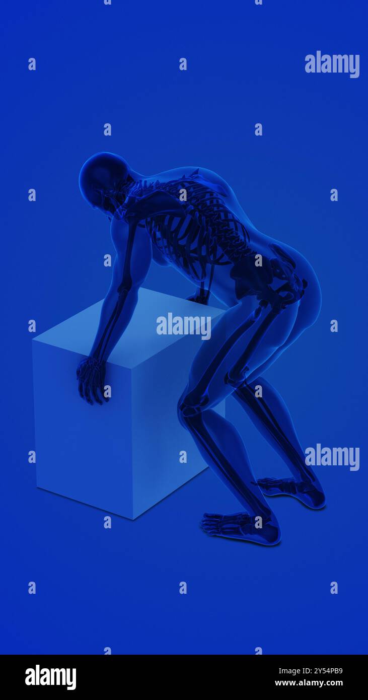 Man lifting heavy box back hi-res stock photography and images - Alamy