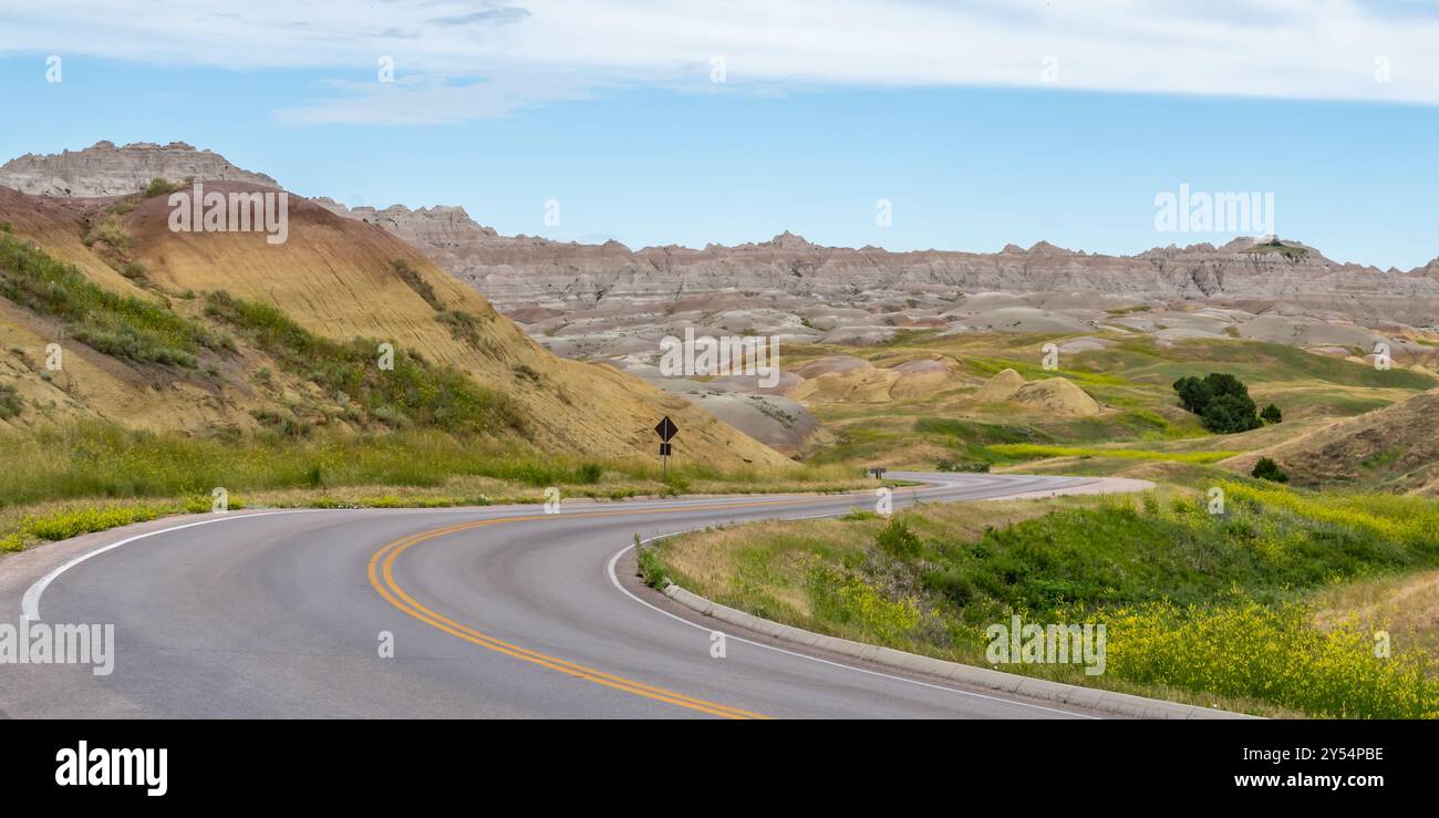 Yellow Mounds Overlook, on Badlands Loop Road, in Badlands National ...