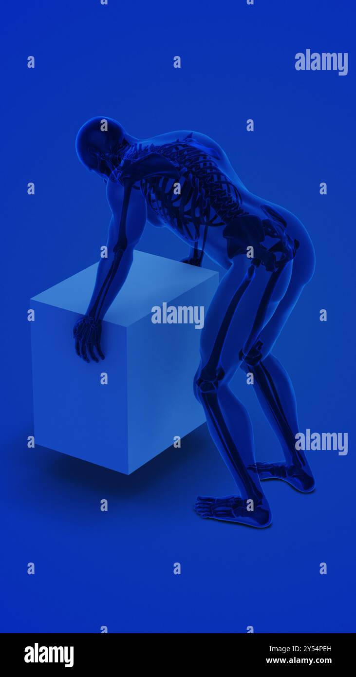 Human Lifting heavy object resulting Lower back Pain Stock Photo - Alamy