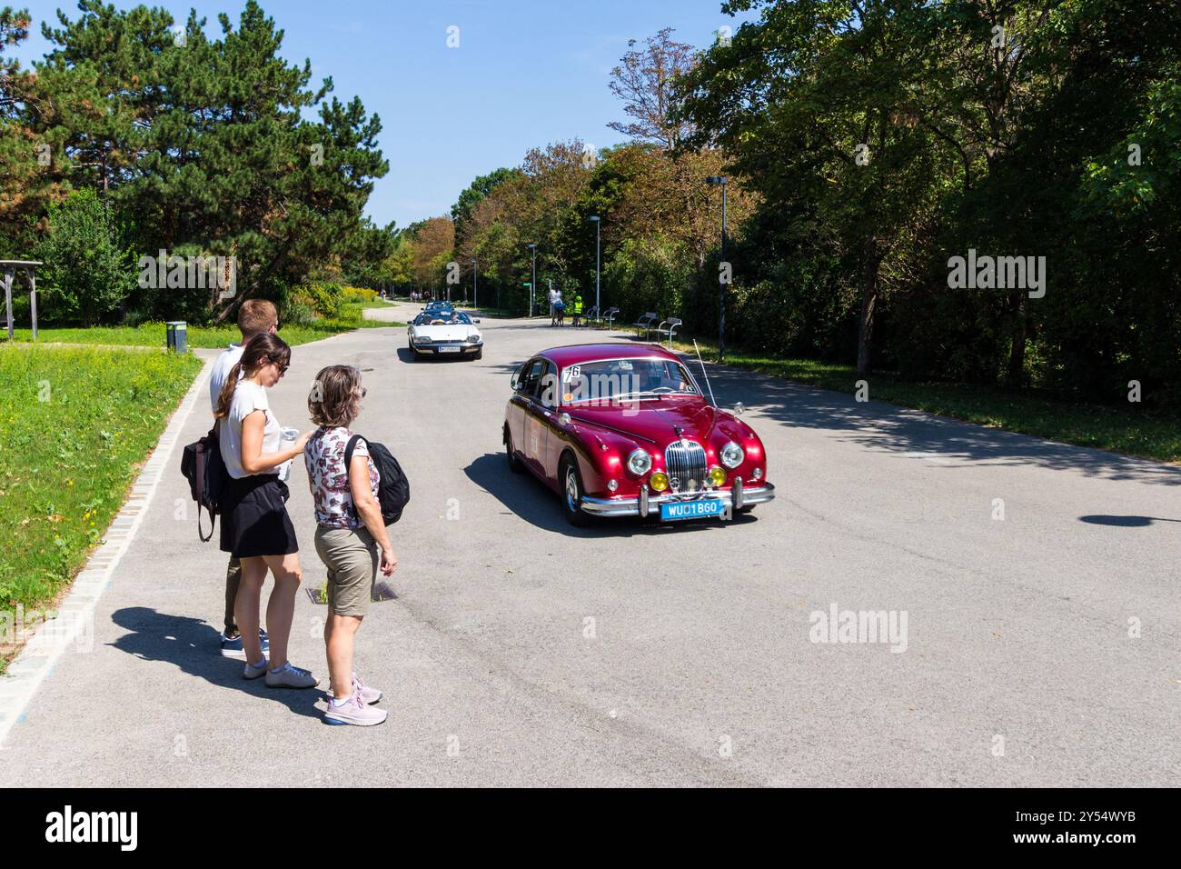 People watching cars at Vienna Classic Days 2024, oldtimer car parade ...