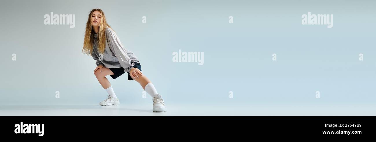 A talented athlete showcases her passion and dedication while preparing ...