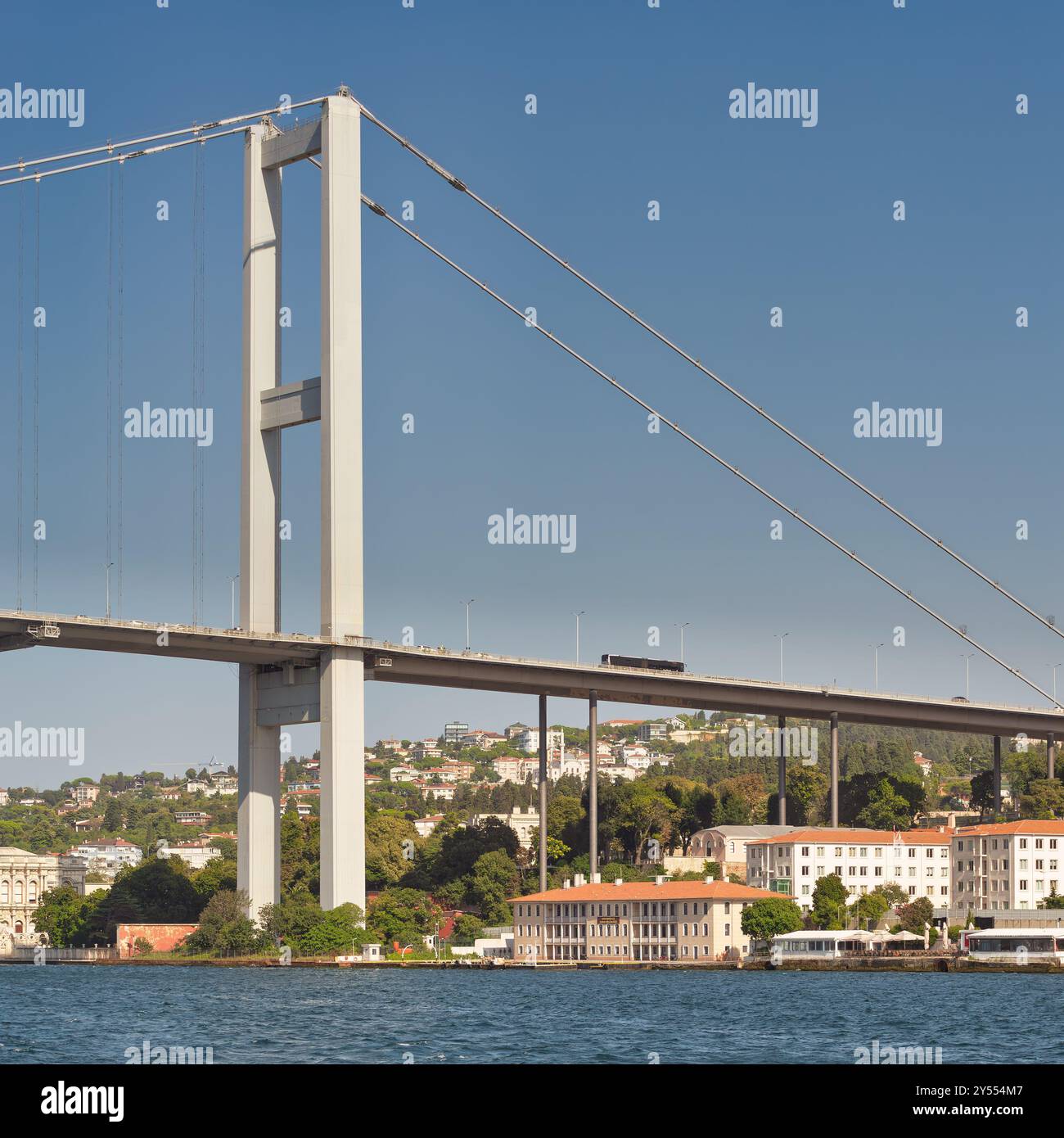 The Bosphorus Bridge spans across the iconic strait in Istanbul ...