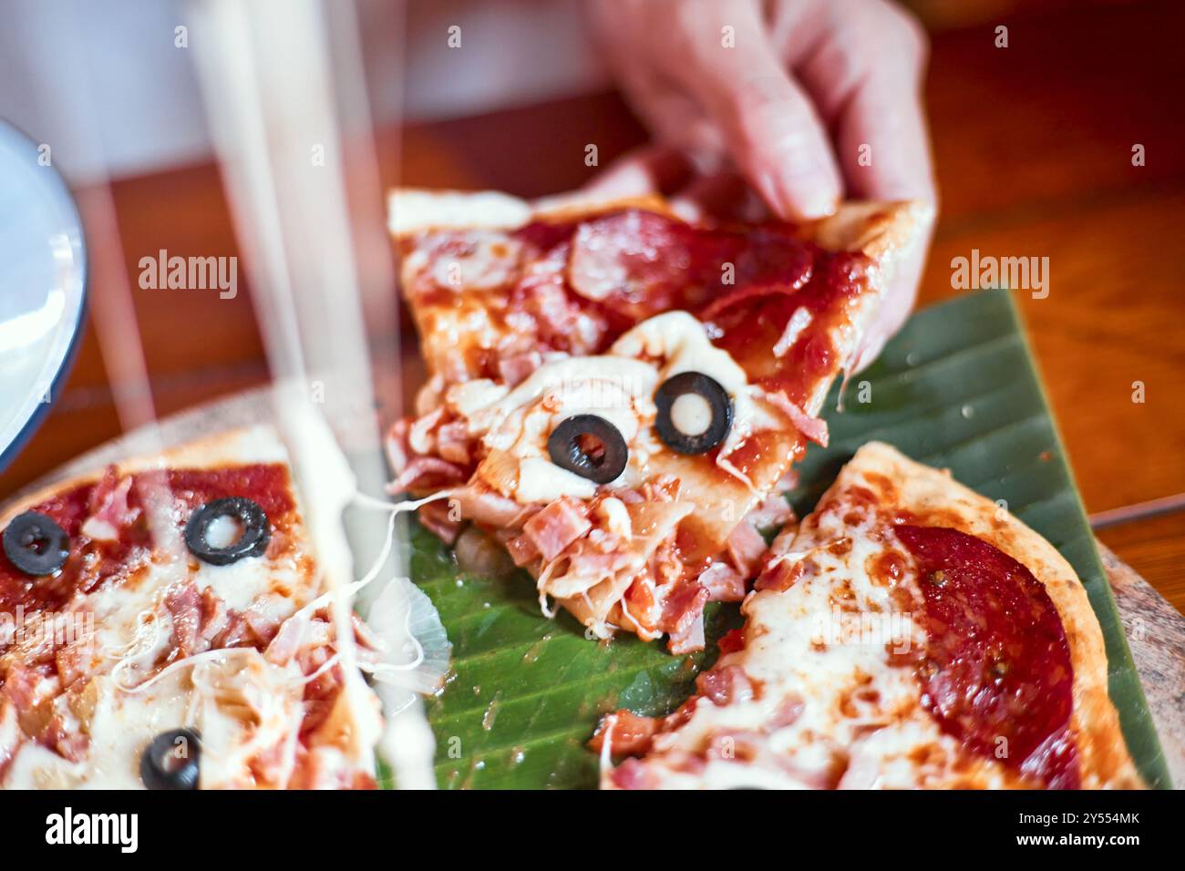 Homemade Pepperonis Special Pizza, selective focus Stock Photo - Alamy