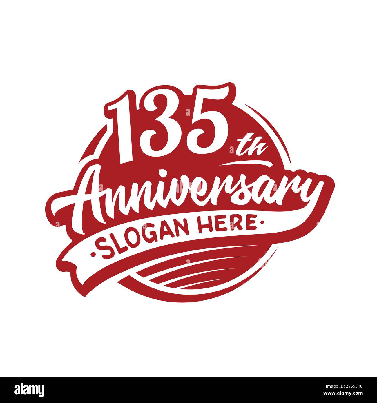 135 years anniversary design template. Vector and illustration. 135th ...