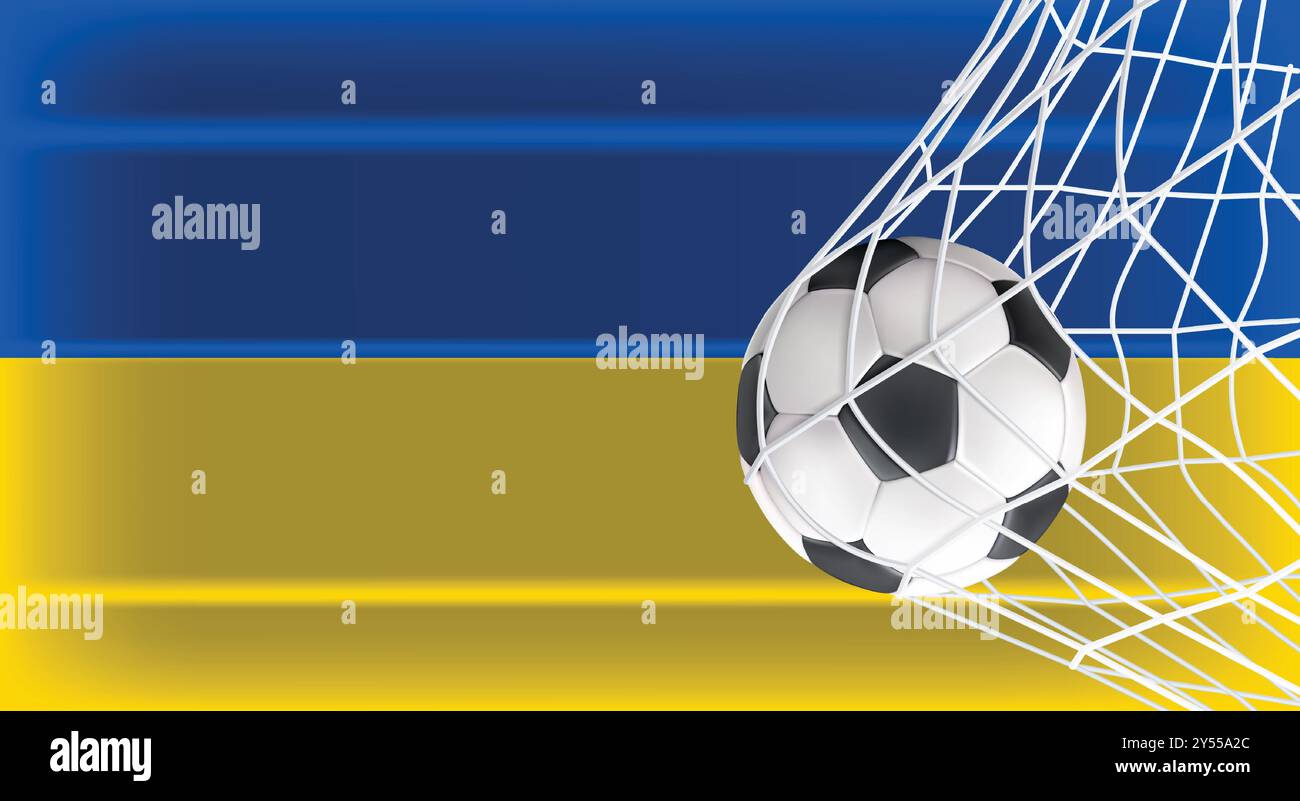 Ukraine ball in net Stock Vector Images - Alamy