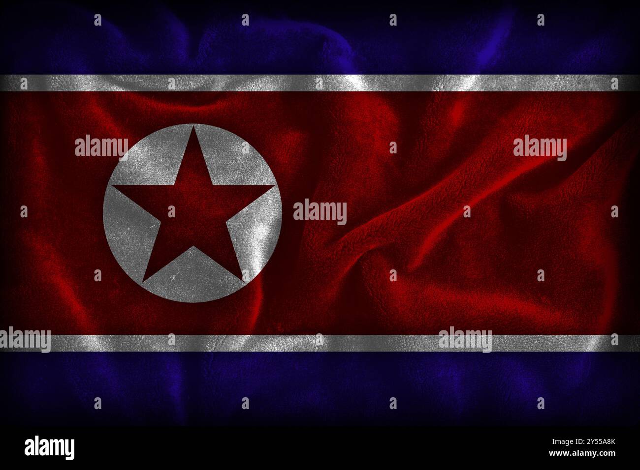North Korean flag illustration (representing the colors of North Korea ...