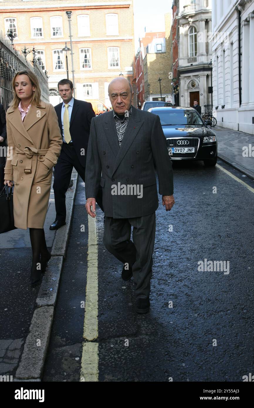 Pic shows: Mohamed Al-Fayed Egyptian businessman Seen here arriving at ...