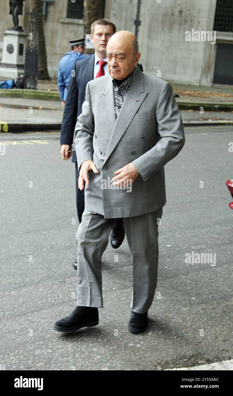 Pic shows: Mohamed Al-Fayed Egyptian businessman Seen here arriving at ...