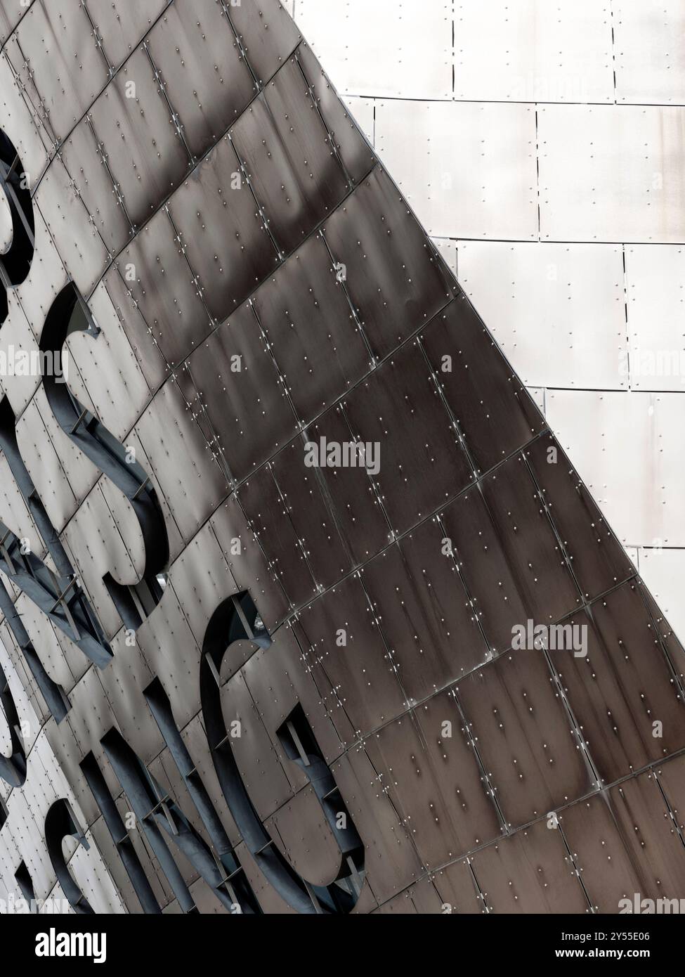 Detail of Metal Cladding (Steel, Copper Oxide), Wales Millennium Centre ...