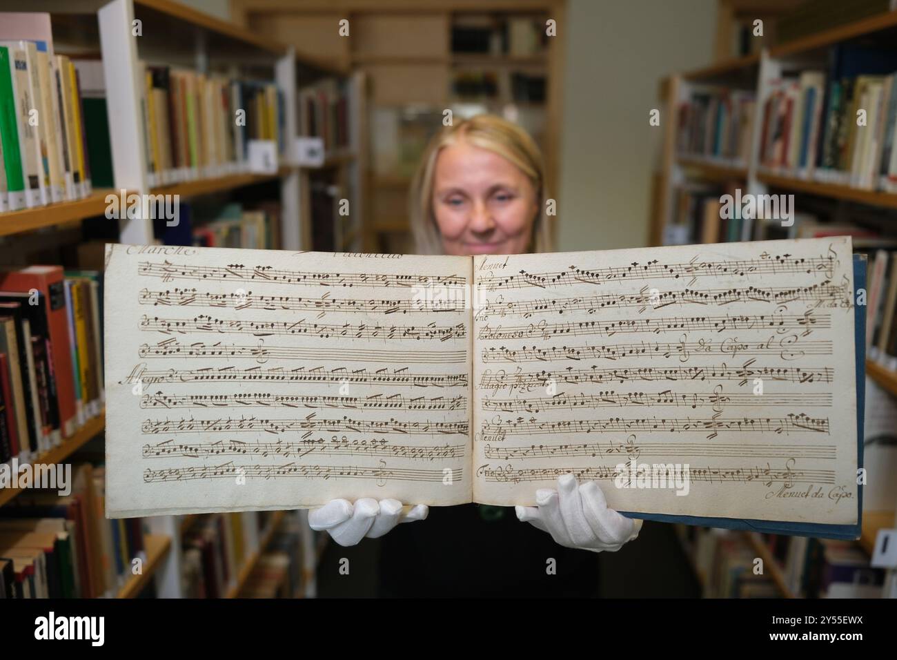 Leipzig, Germany. 20th Sep, 2024. Korina Kilian, an employee of the ...
