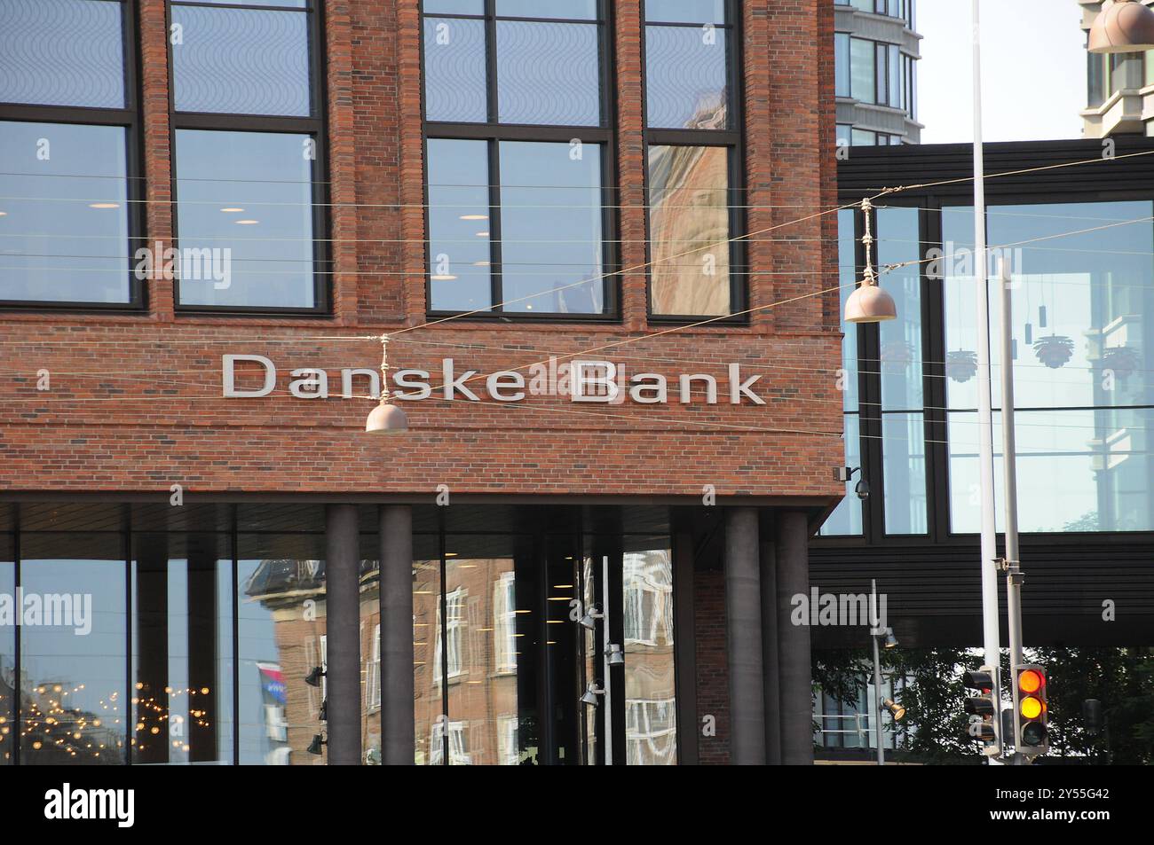 Copenhagen/ Denmark/20 September 2024/Danske bank office h building at konegsn nytorv in capital ...