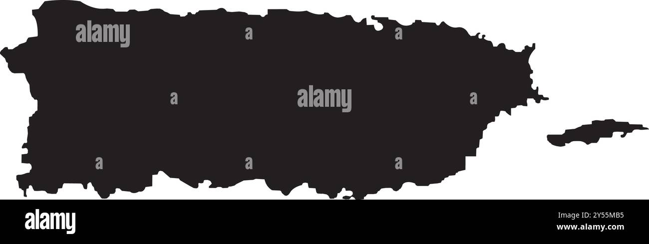 Puerto Rico map illustration icon element design Stock Vector Image ...