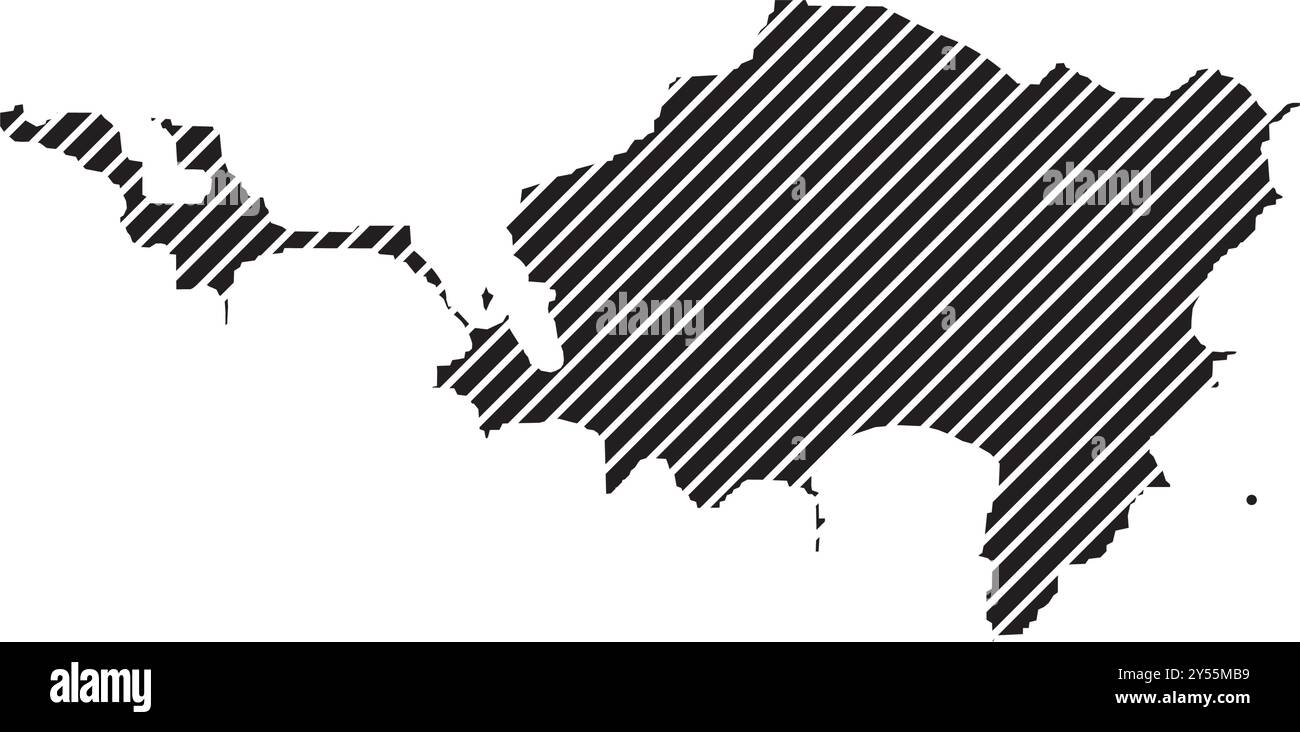 Saint Maarten Island map icon illustration element design Stock Vector ...