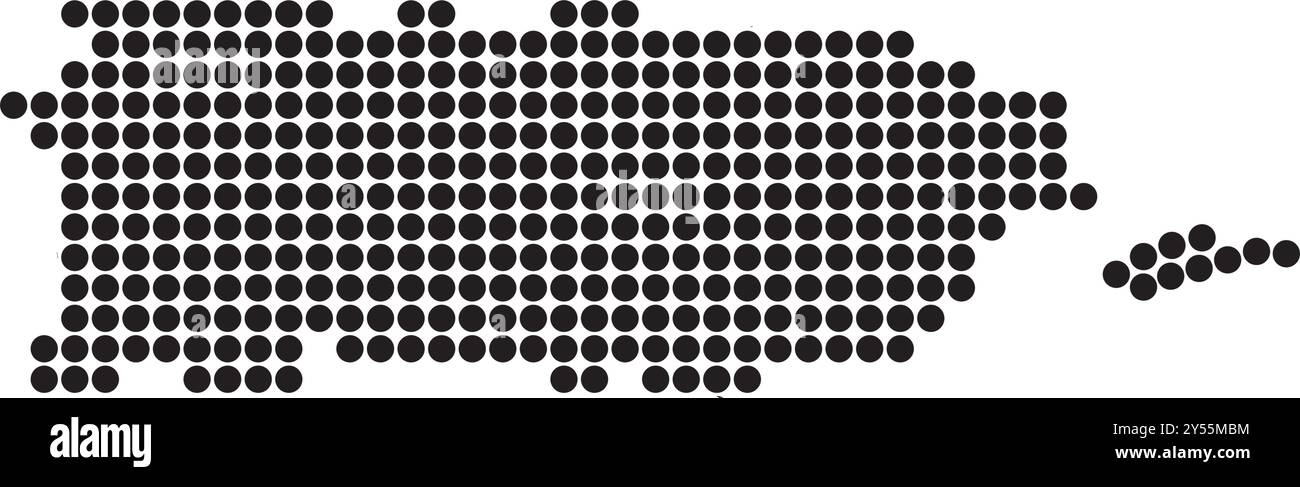 Puerto Rico map illustration icon element design Stock Vector Image ...