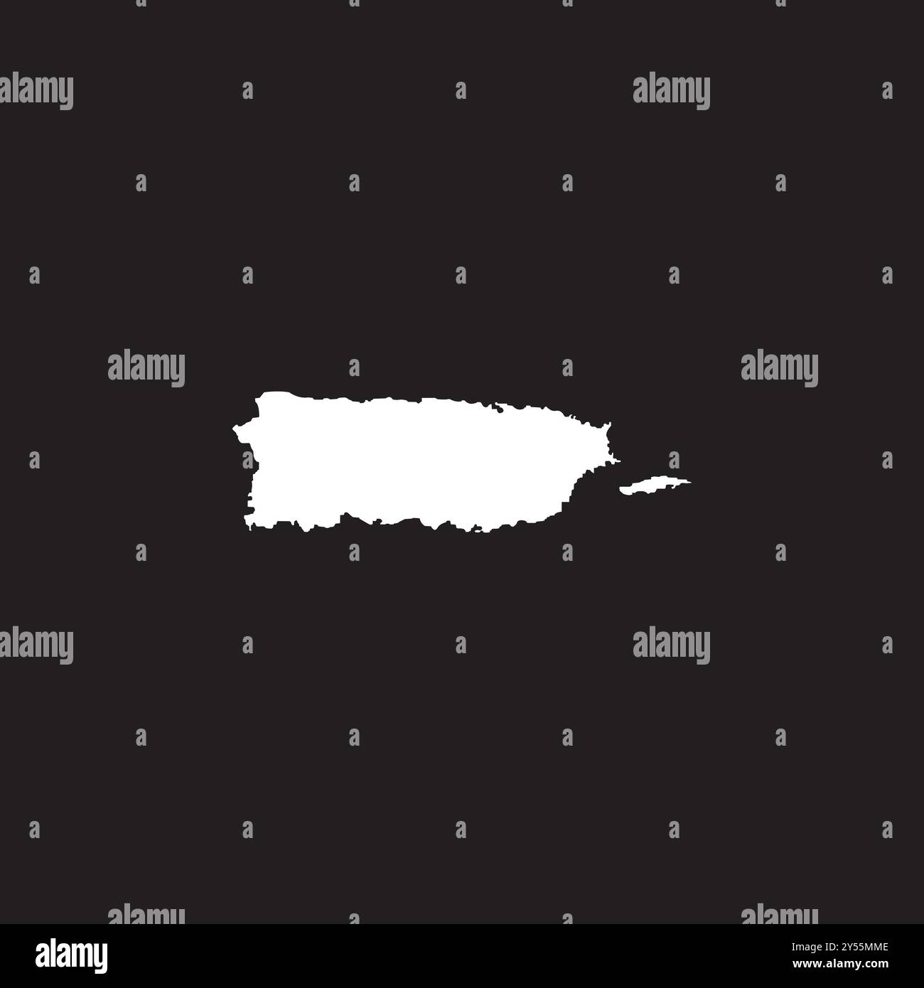 Puerto Rico map illustration icon element design Stock Vector Image ...