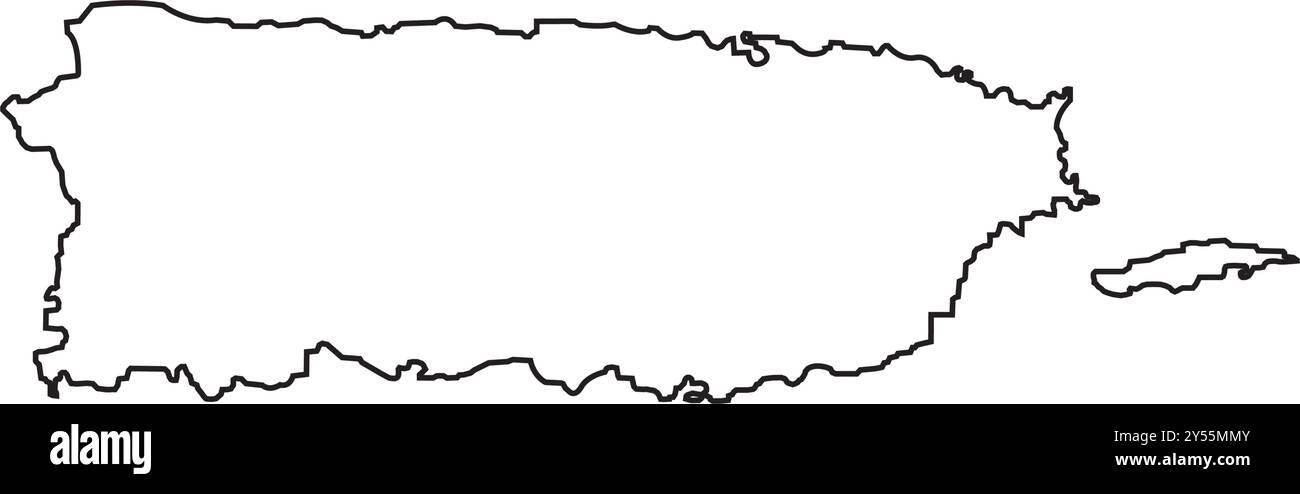 Puerto Rico map illustration icon element design Stock Vector Image ...