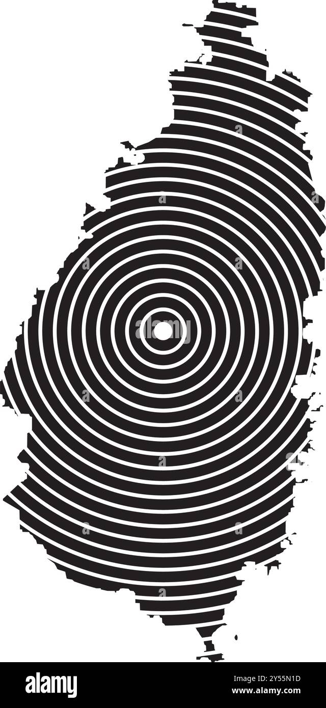 saint lucia map illustration icon element design Stock Vector Image ...