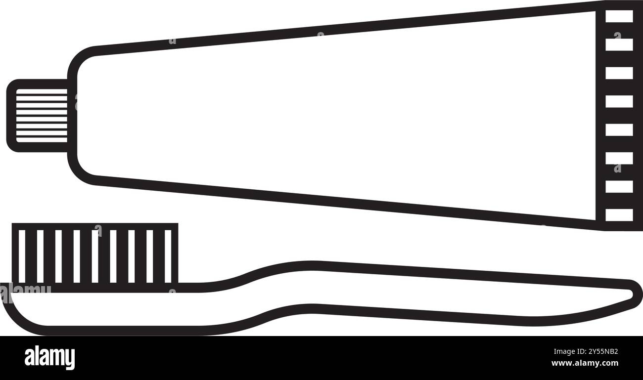 Toothbrush and toothpaste icon,element logo design Stock Vector Image ...