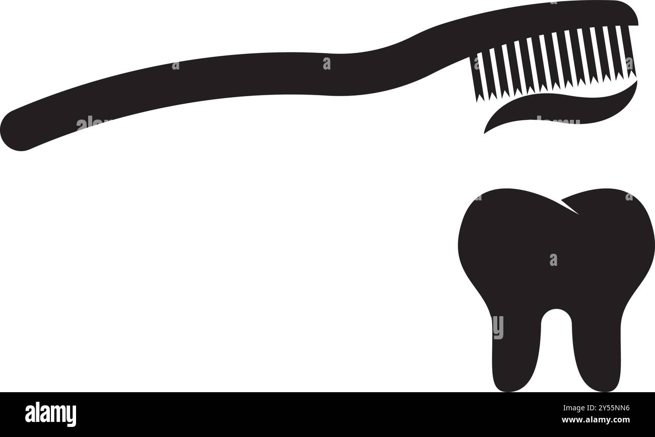 Toothbrush and toothpaste icon,element logo design Stock Vector Image ...