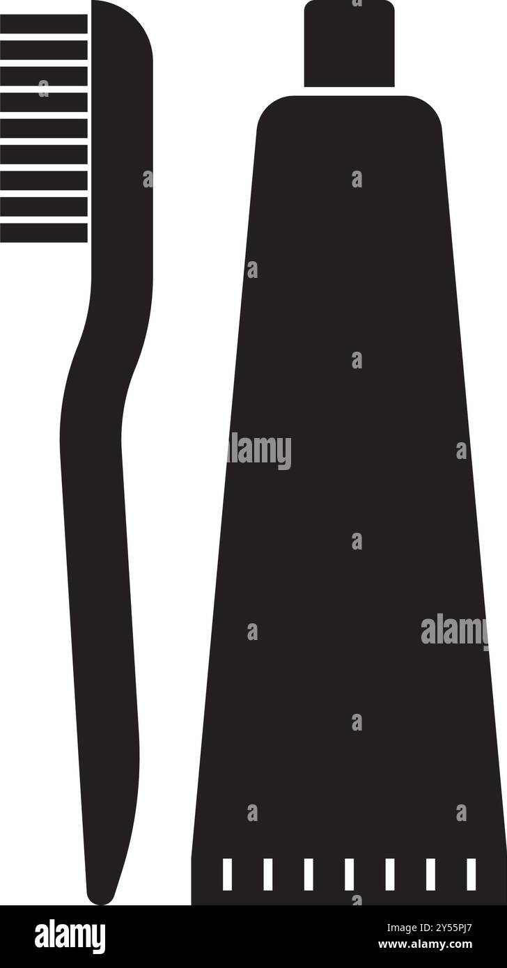 Toothbrush and toothpaste icon,element logo design Stock Vector Image ...