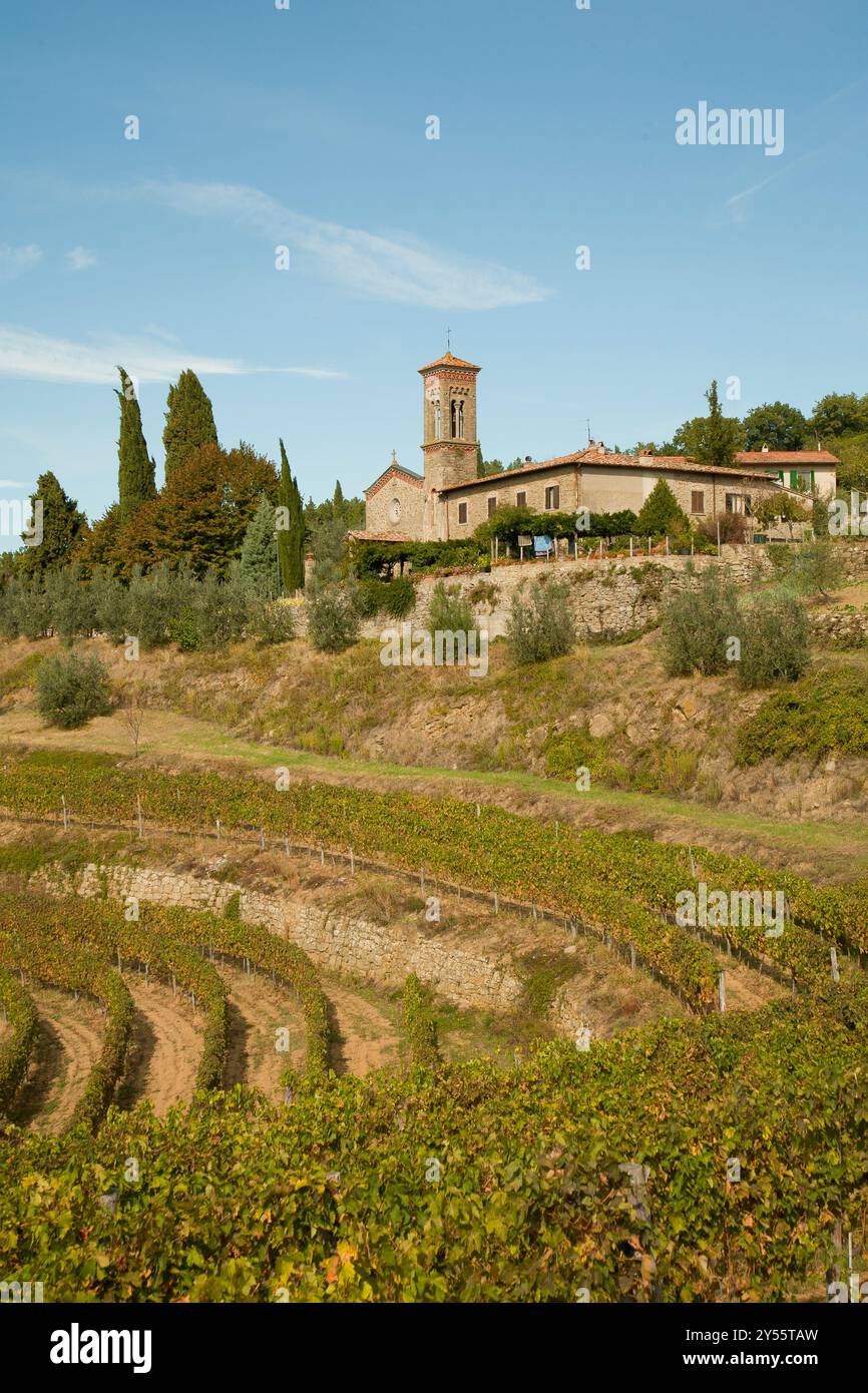 The territory of Chianti lies between Florence and Siena, west of Val ...