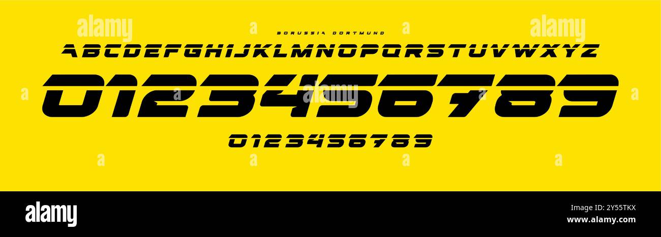 Futuristic slanted font, bold aerodynamic numbers and letters for ...